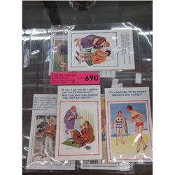 6 Vintage comedy postcards