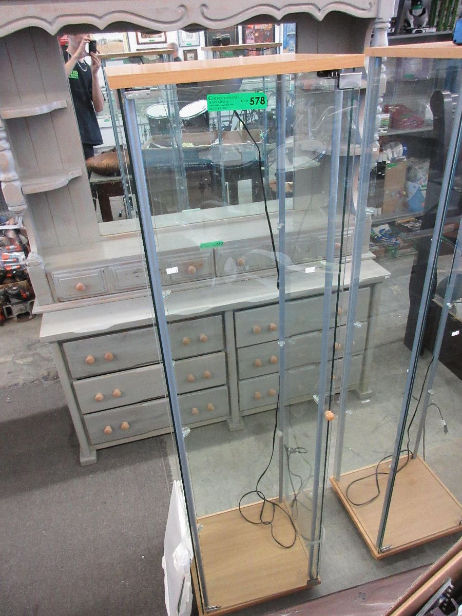 Floor standing glass display case