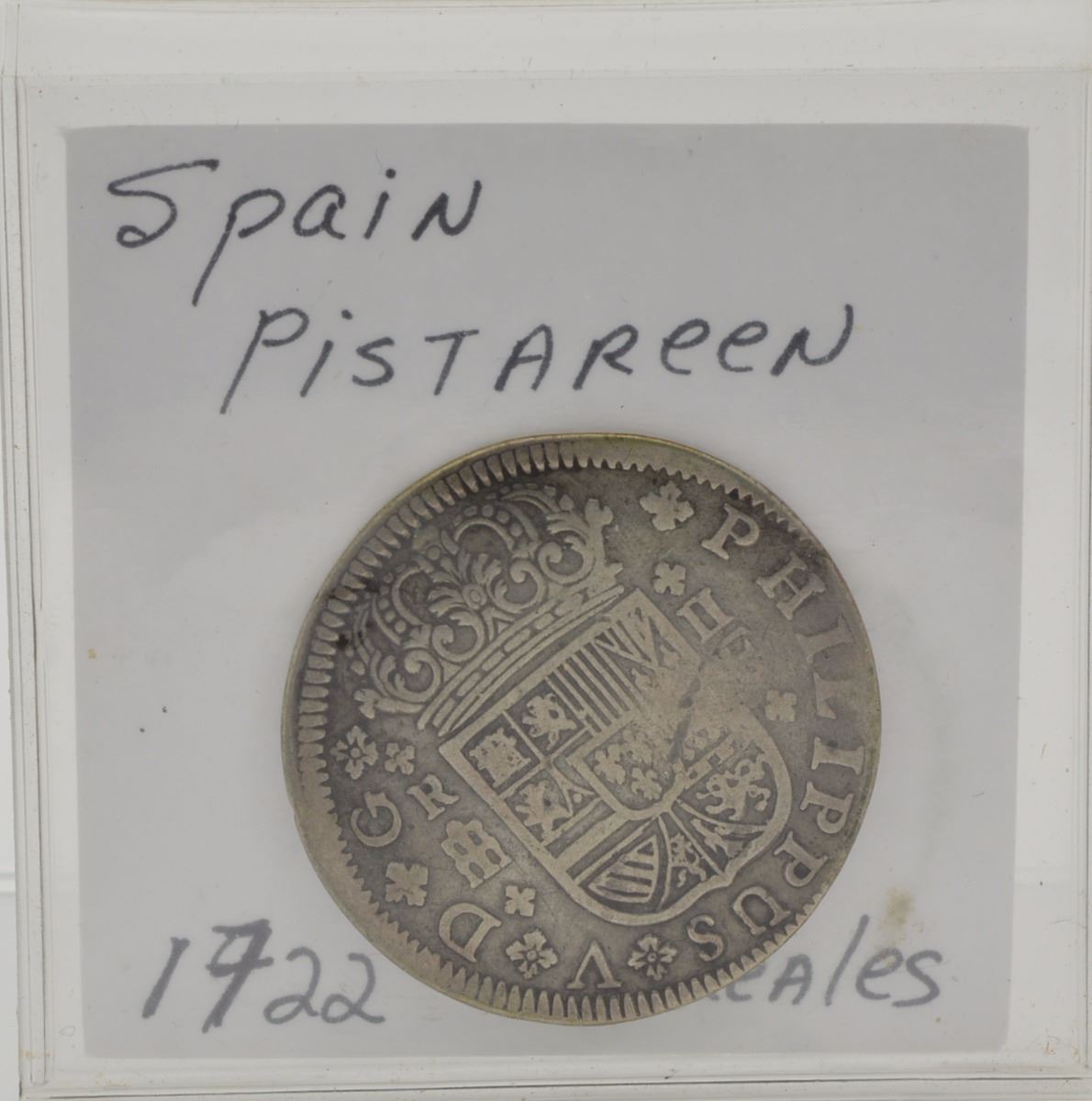 Spain 1722 2 Reales Coin -Silver-
