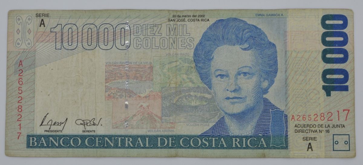 Costa Rica 2002 10000 Colones Banknote