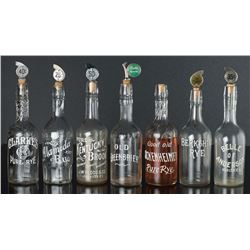 Seven Enamel Saloon Back Bar Bottles