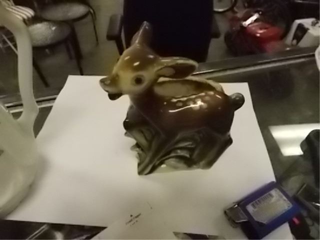 RETRO DEER DISH - SHAFFORD HAND DECORATED