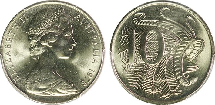 Australia, Ten Cents, 1978 PCGS MS67