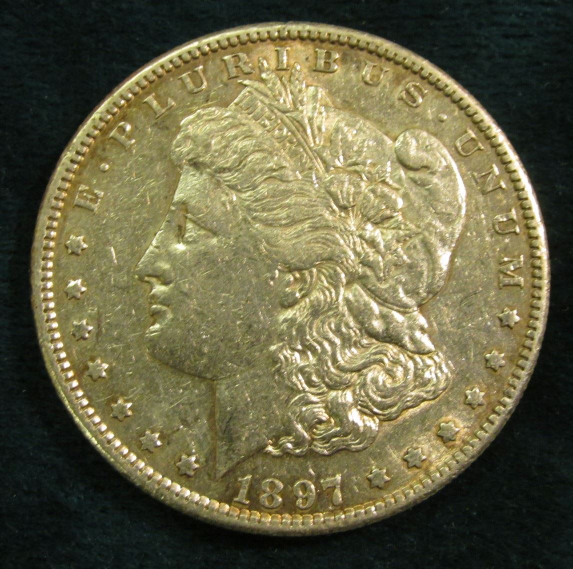 1897 S Morgan Silver Dollar. EF.