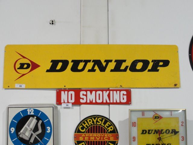 Vintage double sided Dunlop tire sign