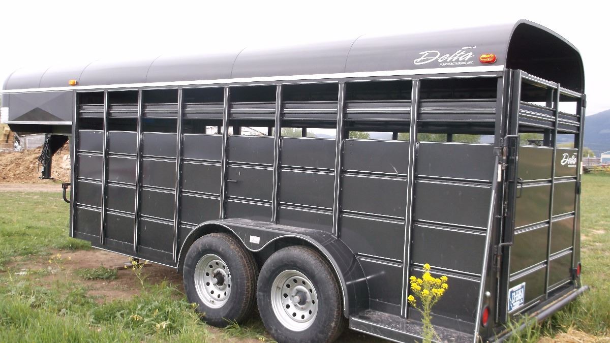 2010 Delta 16'X6' Metal Gooseneck Stock Trailer