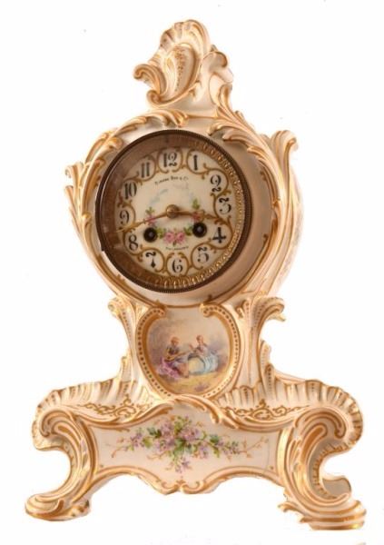 Simmons Bros. & Co. Antique Porcelain Clock
