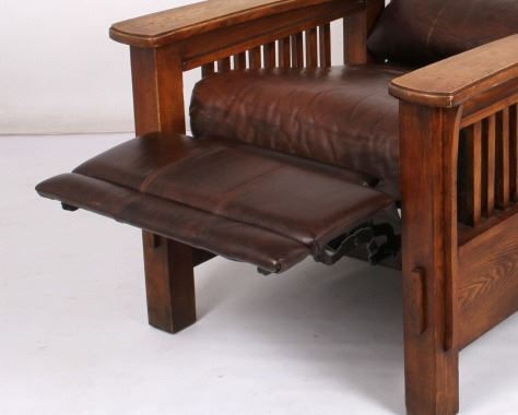 Flexsteel Leather Mission Style Arm Chair