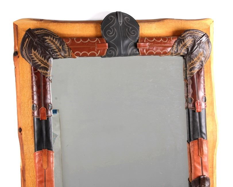 Custom Made Western Cowboy Boot Mirror