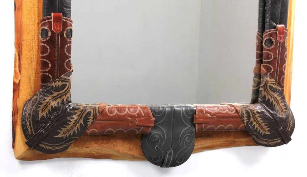 Custom Made Western Cowboy Boot Mirror