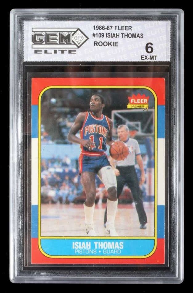 Isiah Thomas Rookie Fleer #109 6 EX-MT