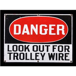 Porcelain Mining Sign from Butte Montana