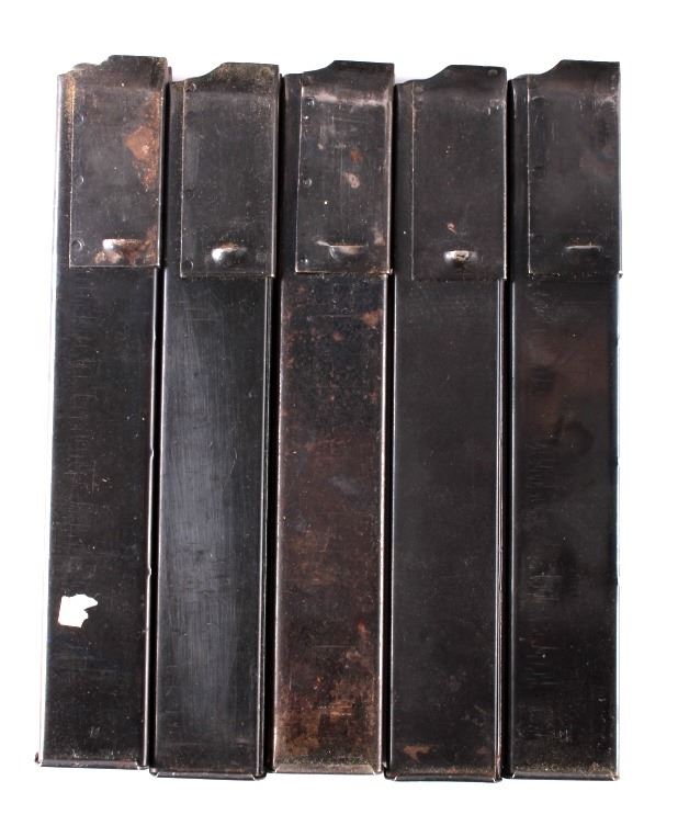 British Sten Machine Gun Magazines and Pouch