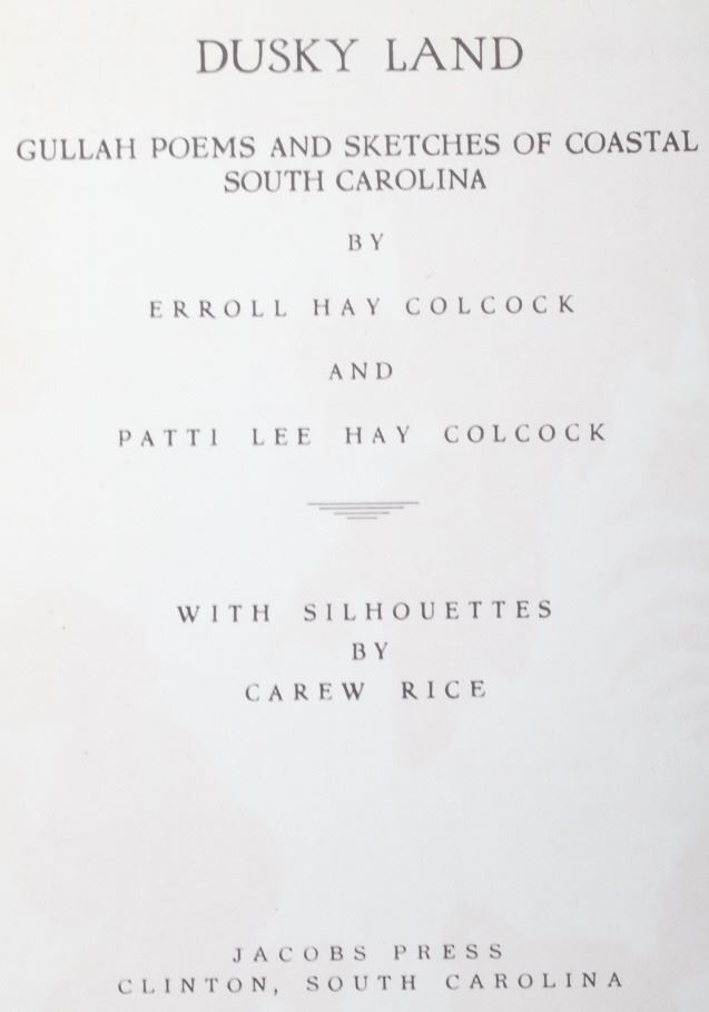 Dusky Land by Colcock w/ Silhouettes by Carew Rice
