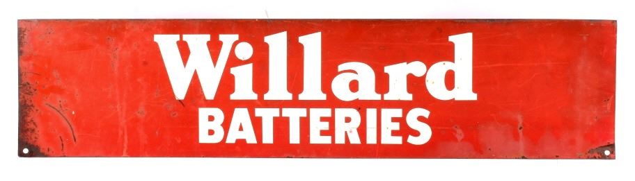 Willard Batteries Advertising Sign