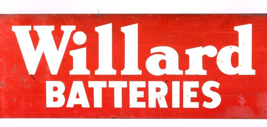 Willard Batteries Advertising Sign