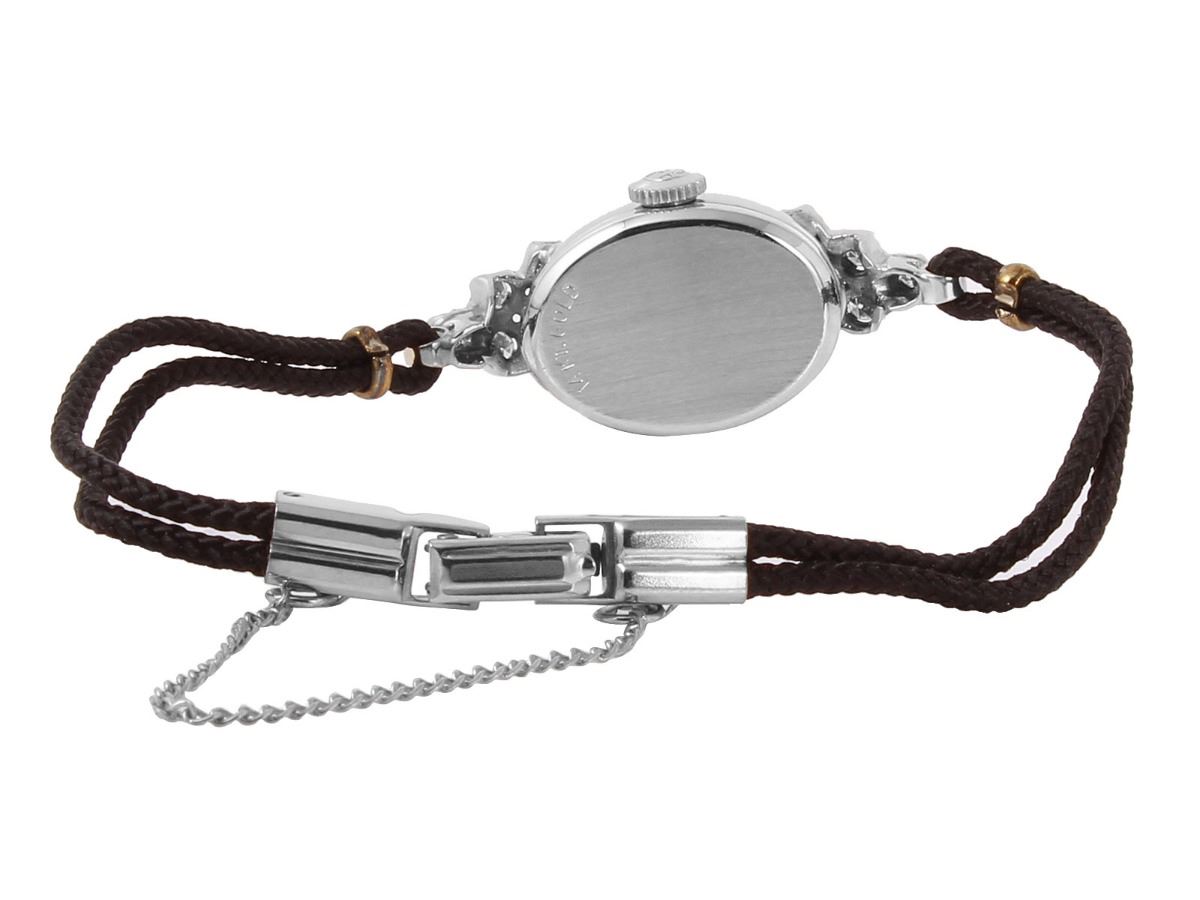 Ladies Hamilton Diamond Antique 14KT White Gold Watch - #640