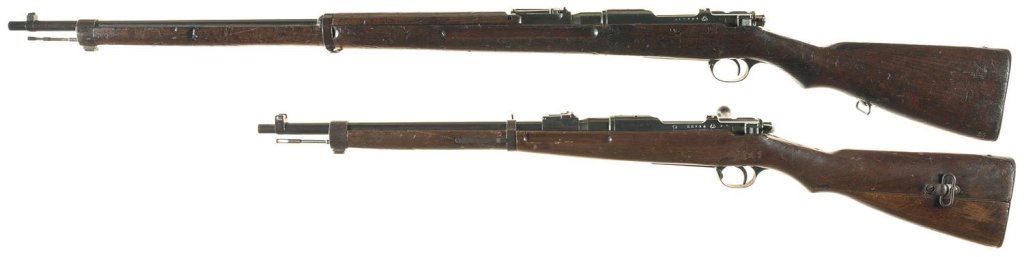 Two Japanese Military Bolt Action Longarms -A) Type 30 Rifle with ...