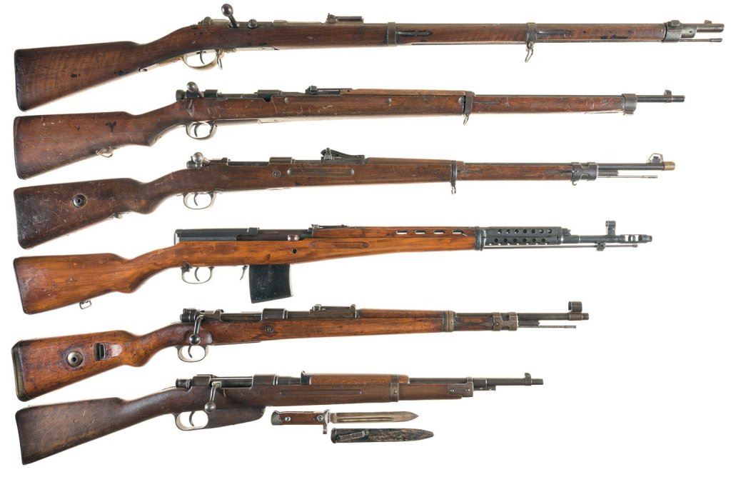 Six Military Rifles -A) Japanese Mauser G71 Bolt Action Single Shot Rifle
