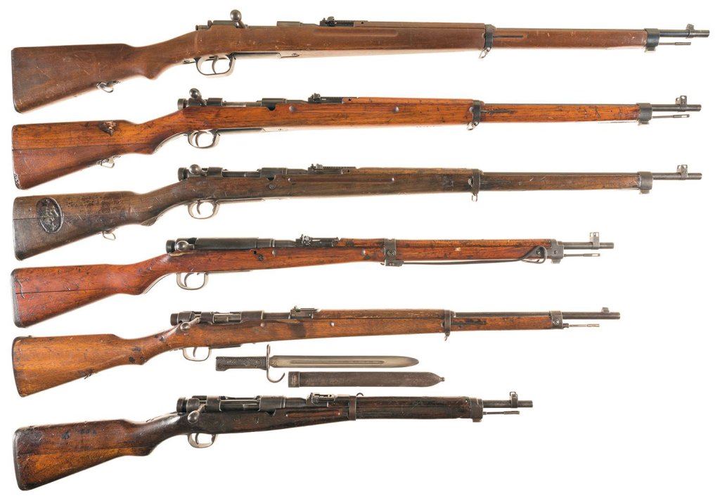 Six Japanese Bolt Action Long Guns -A) Japanese Carcano Type I Rifle