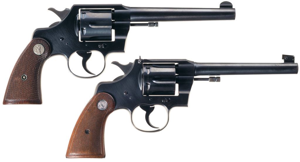Two Colt Double Action Revolvers -A) Colt Official Police Heavy Barrel ...