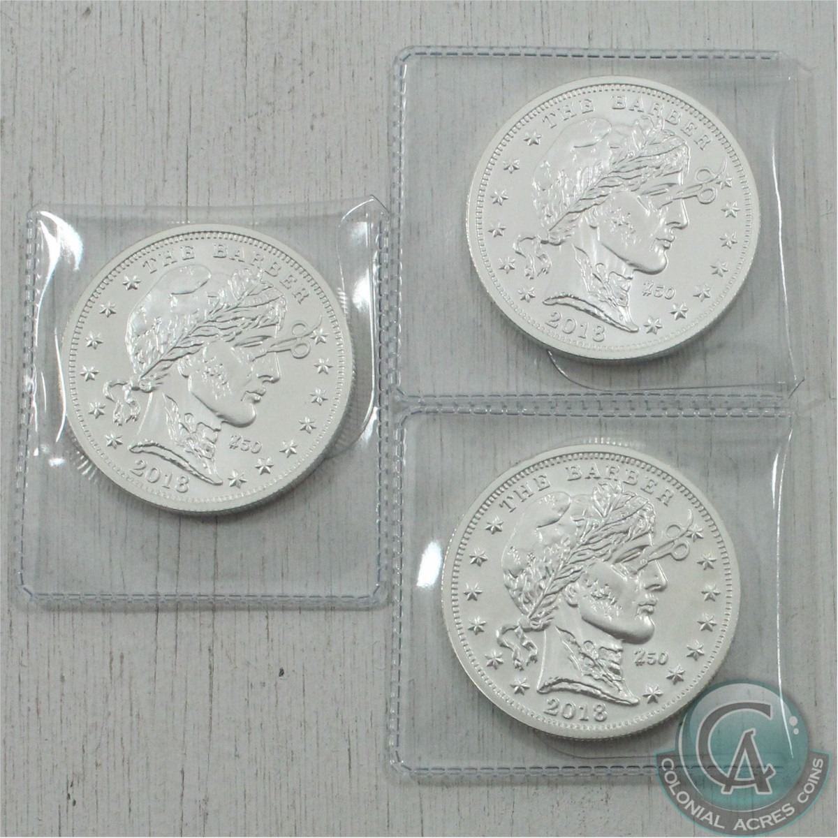 Lot of 3x Zombie Apocalypse 1oz .999 Fine Silver Coins (Tax Exempt)