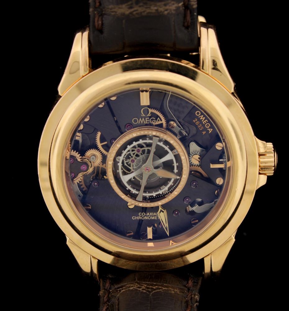 WATCH: Men's 18kr Omega DeVille Co-Axial Chronometer Tourbillion ...