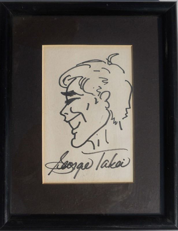 George Takei, Self-Portrait, Marker Drawing