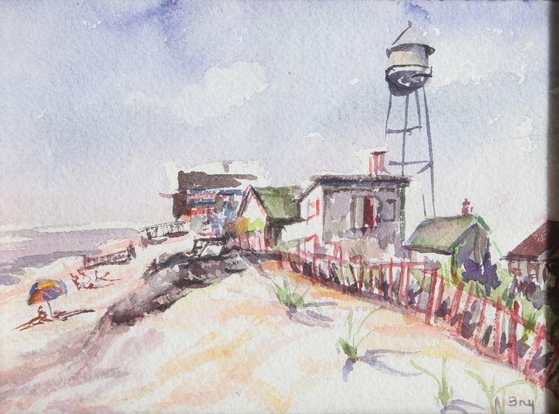 Edith Bry, Fire Island 2, Watercolor Painting