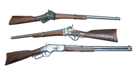 3 Vintage Rifle Movie Props