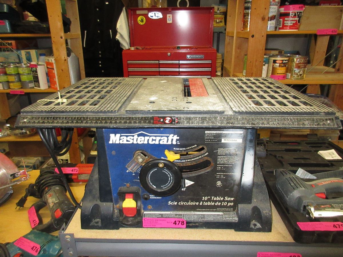 Mastercraft 10" table saw - used
