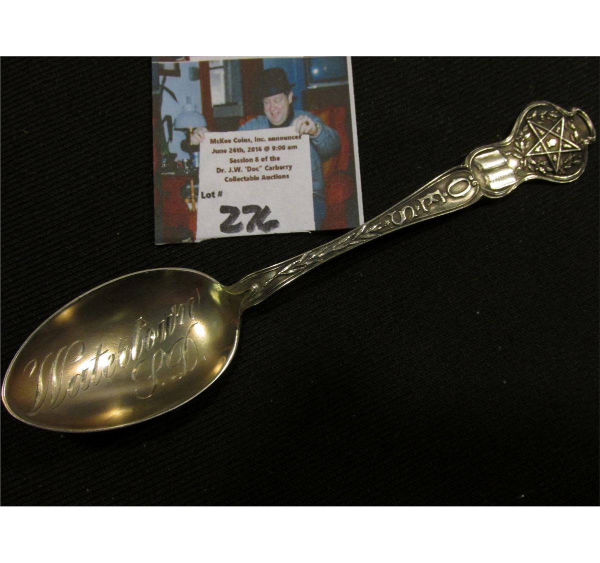 Sterling Silver Engraved Souvenir Teaspoon "Watertown, S.D." Order of ...