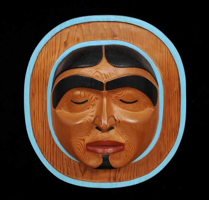 Northwest Coast Sleeping Moon Crest Mask Carved and Painted by Jim ...
