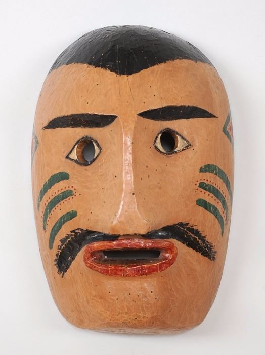 Nuu-chah-nulth Carved Potlatch Dance Mask with Fine Patina ca. 1900 13 ...