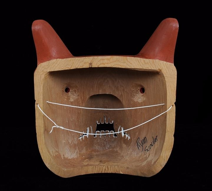 Large Northwest Coast Cougar Mask by Ryan Scoular 15 1/2" H. 12 7/8" W ...