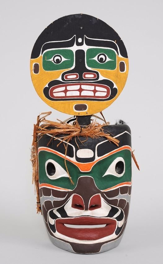 Sam Henderson Full Moon Dance Mask Has Been Danced at Potlatch 19" H. 8 ...