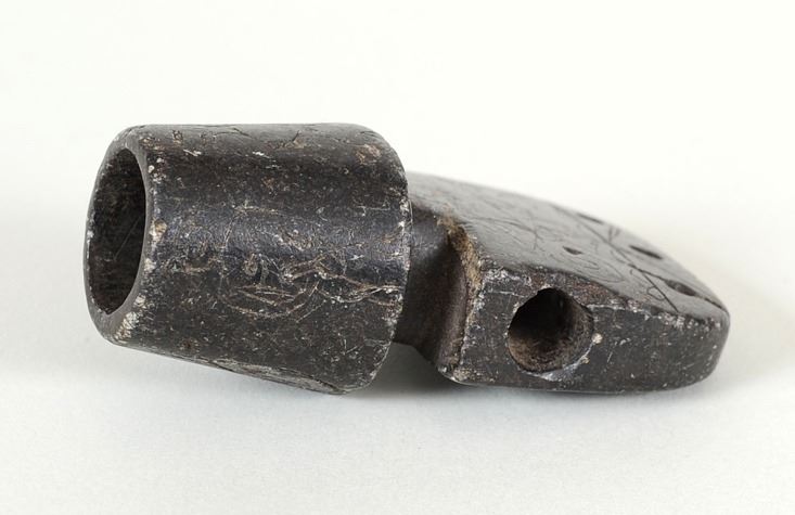 Early Micmac Steatite Pipe with Incised Erotic Design From Fort Gary ...