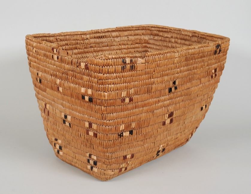 Coast Salish Burden Basket with Imbricated Design - Estate of Alfred ...