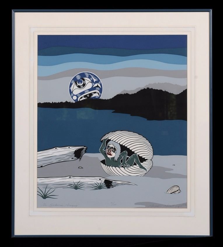 George Hunt Jr. Serigraph "The Bukwus Arising" '86 91/100 24"x 27 1/2 ...