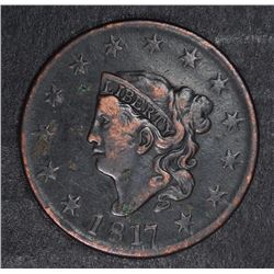 1817 LARGE CENT , VF/XF NICE