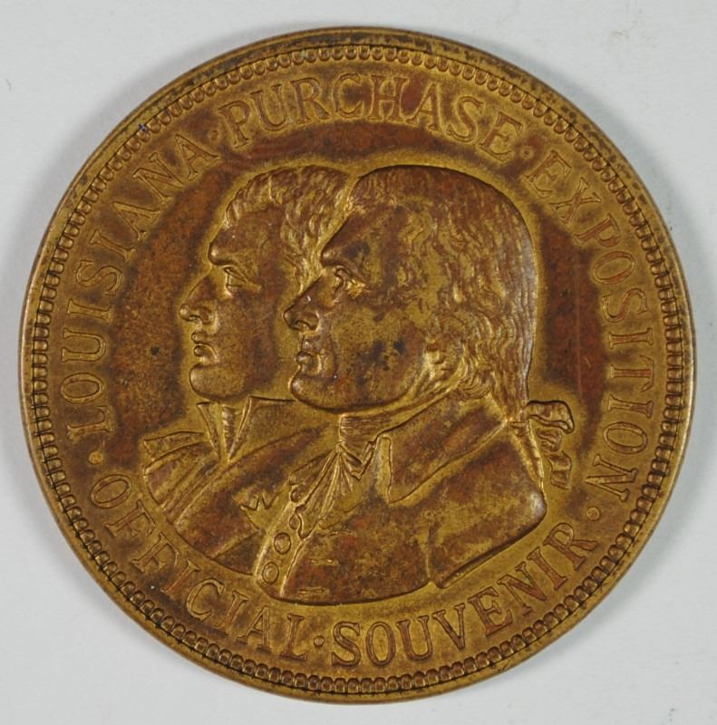 TOKEN: ST LOUIS 1904 LOUISIANA PURCHASE EXPOSITION 100TH