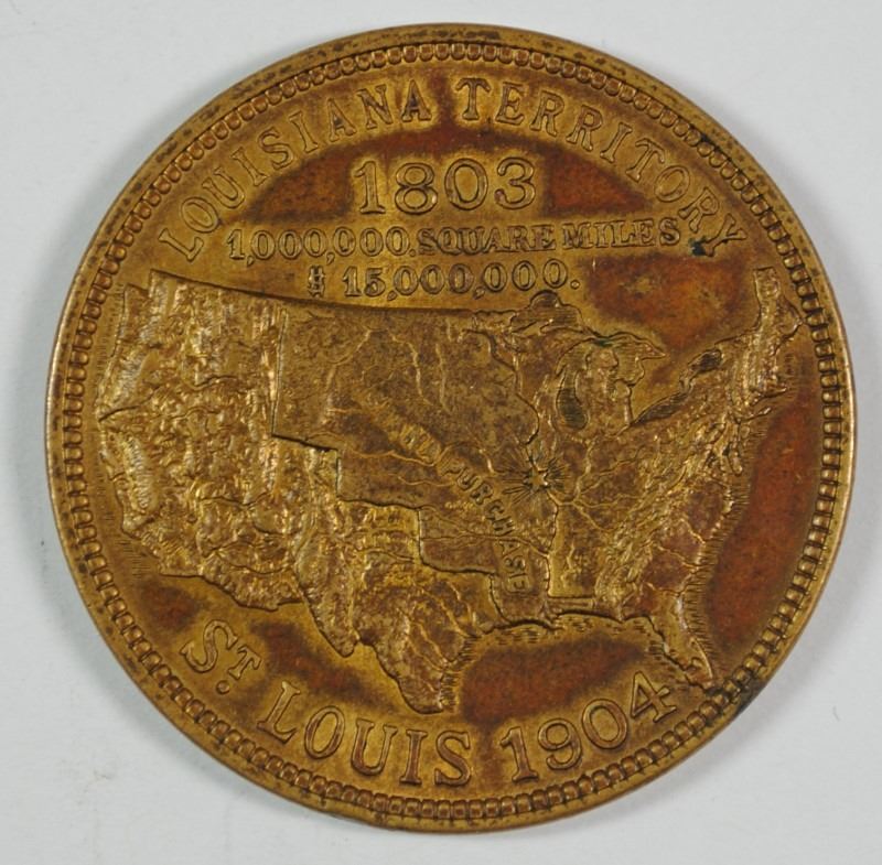 TOKEN: ST LOUIS 1904 LOUISIANA PURCHASE EXPOSITION 100TH
