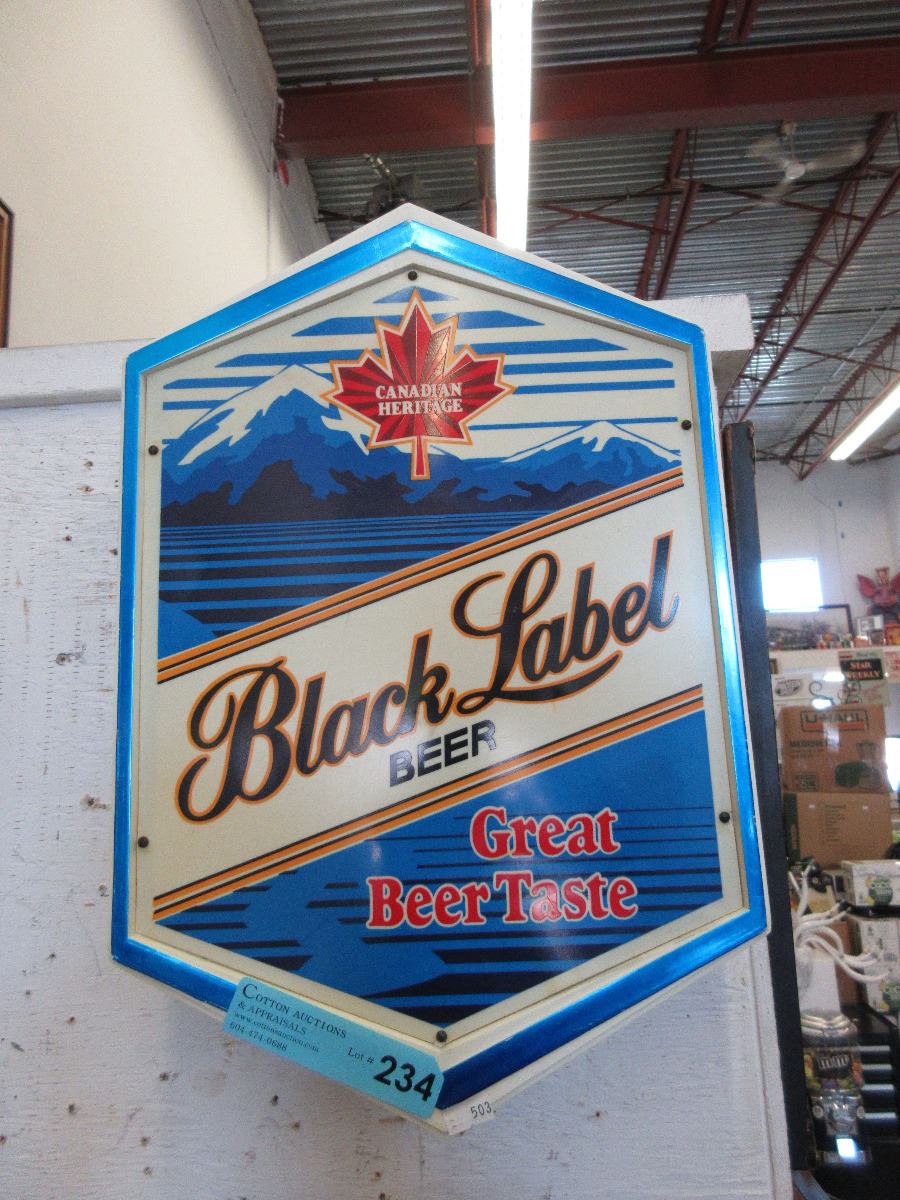Electric Black Label advertising sign - used