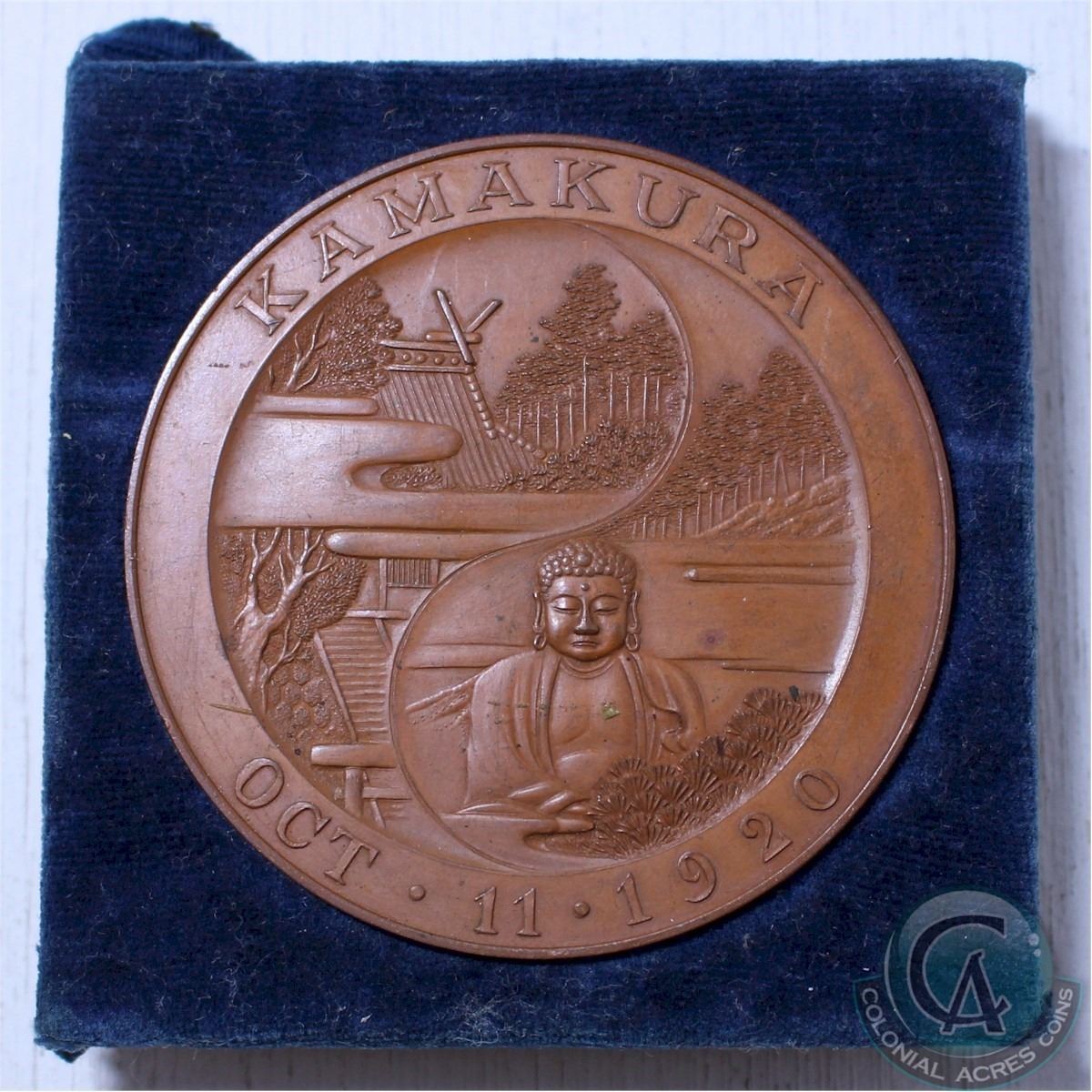Medallion, RARE!! Japan 1920 Kamakura War Memorial commemorative ...