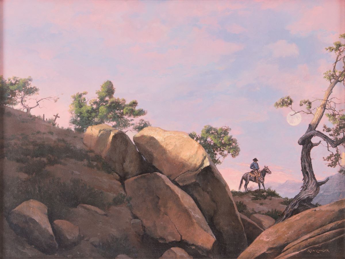 Ken Laager, oil on board