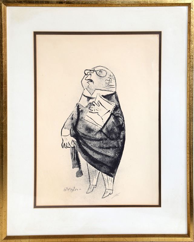 William Gropper, His Honor, Lithograph
