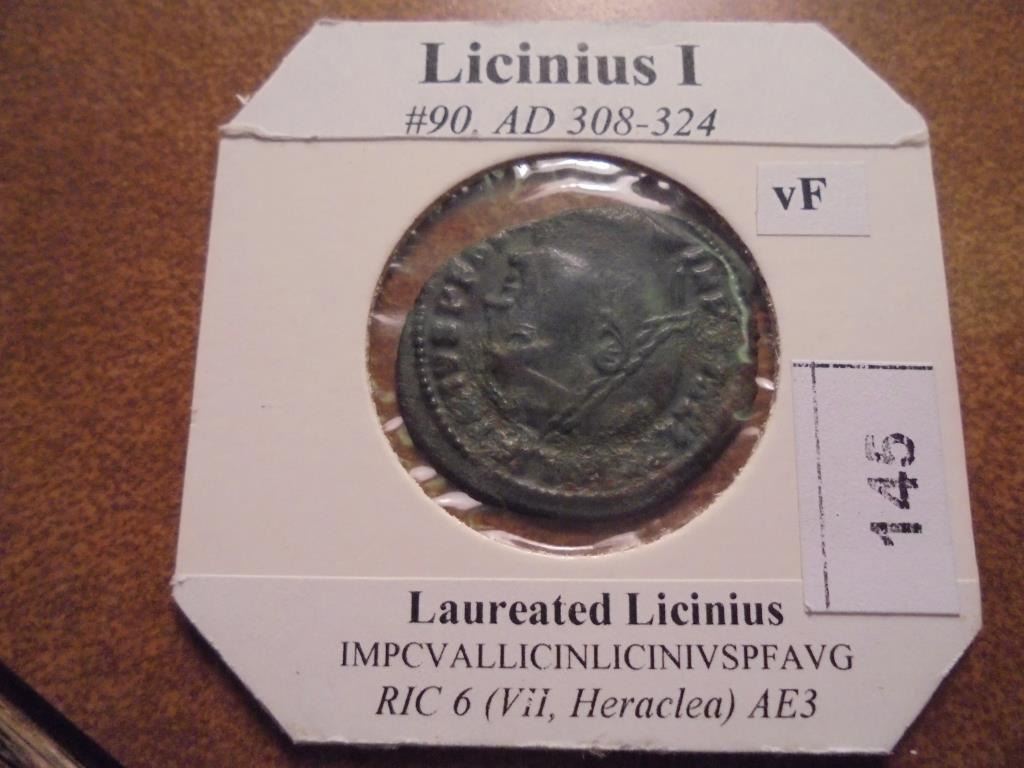 308-324 A.D. LICINIUS I ANCIENT COIN VERY FINE