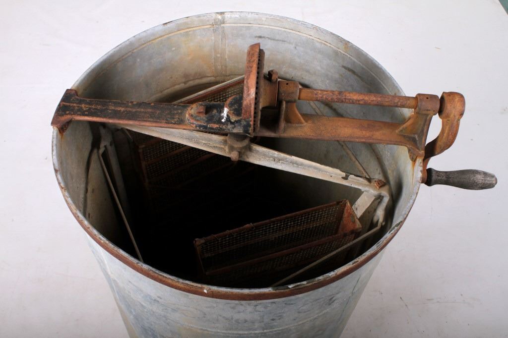 Antique Early Galvanized Honey Extractor