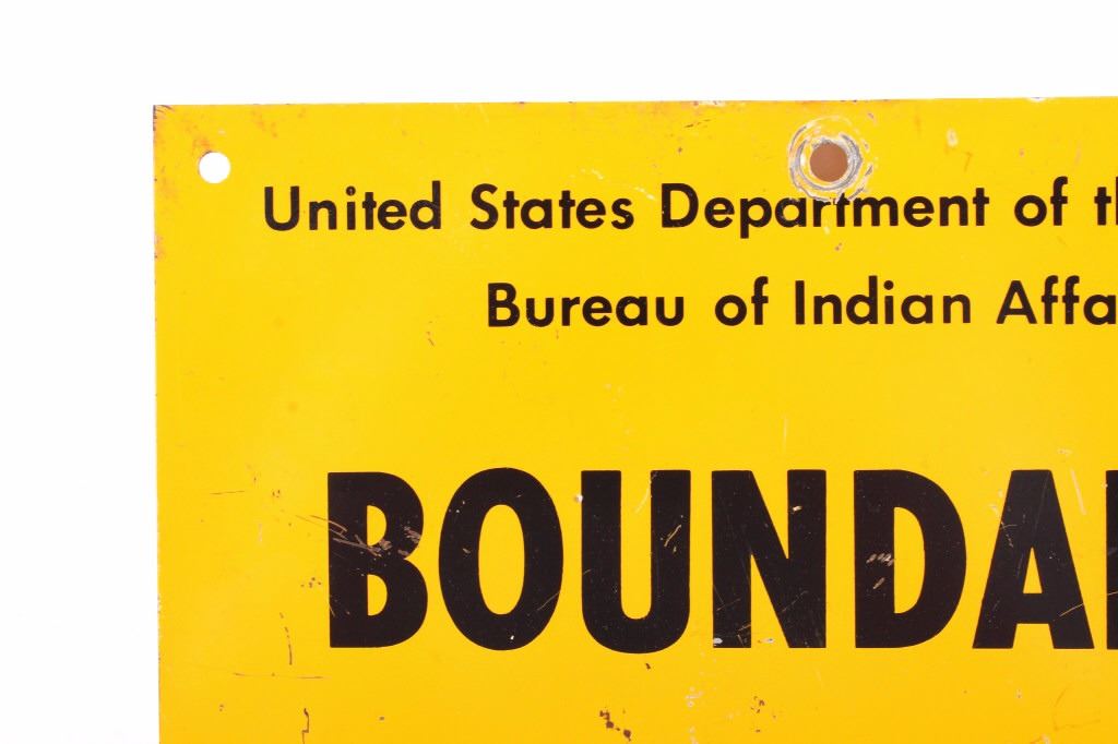 Original Fort Apache Indian Reservation Sign