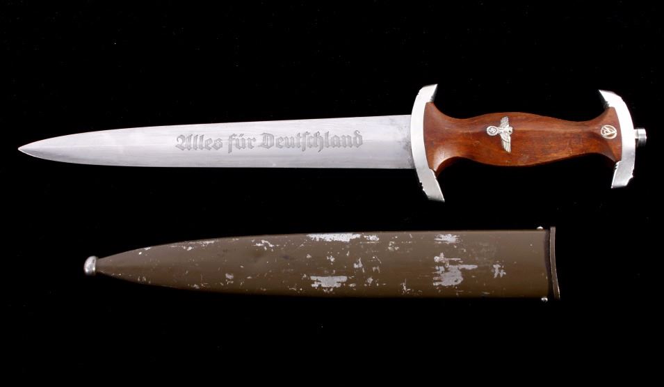 WWII Nazi SA Officers Dagger & Scabbard by Haenel